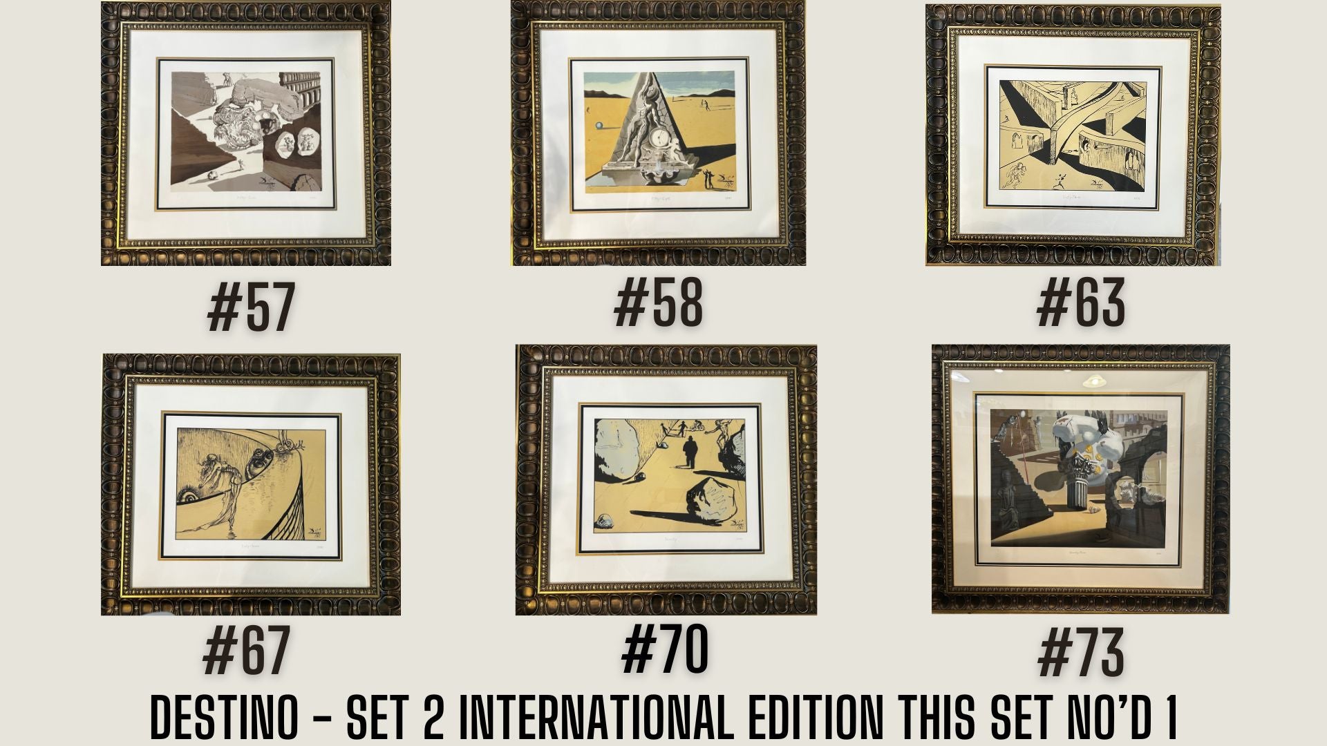 Salvador Dali Walt Disney Destino COMPLETE Set of 6 Each No'd 1 LTD ...