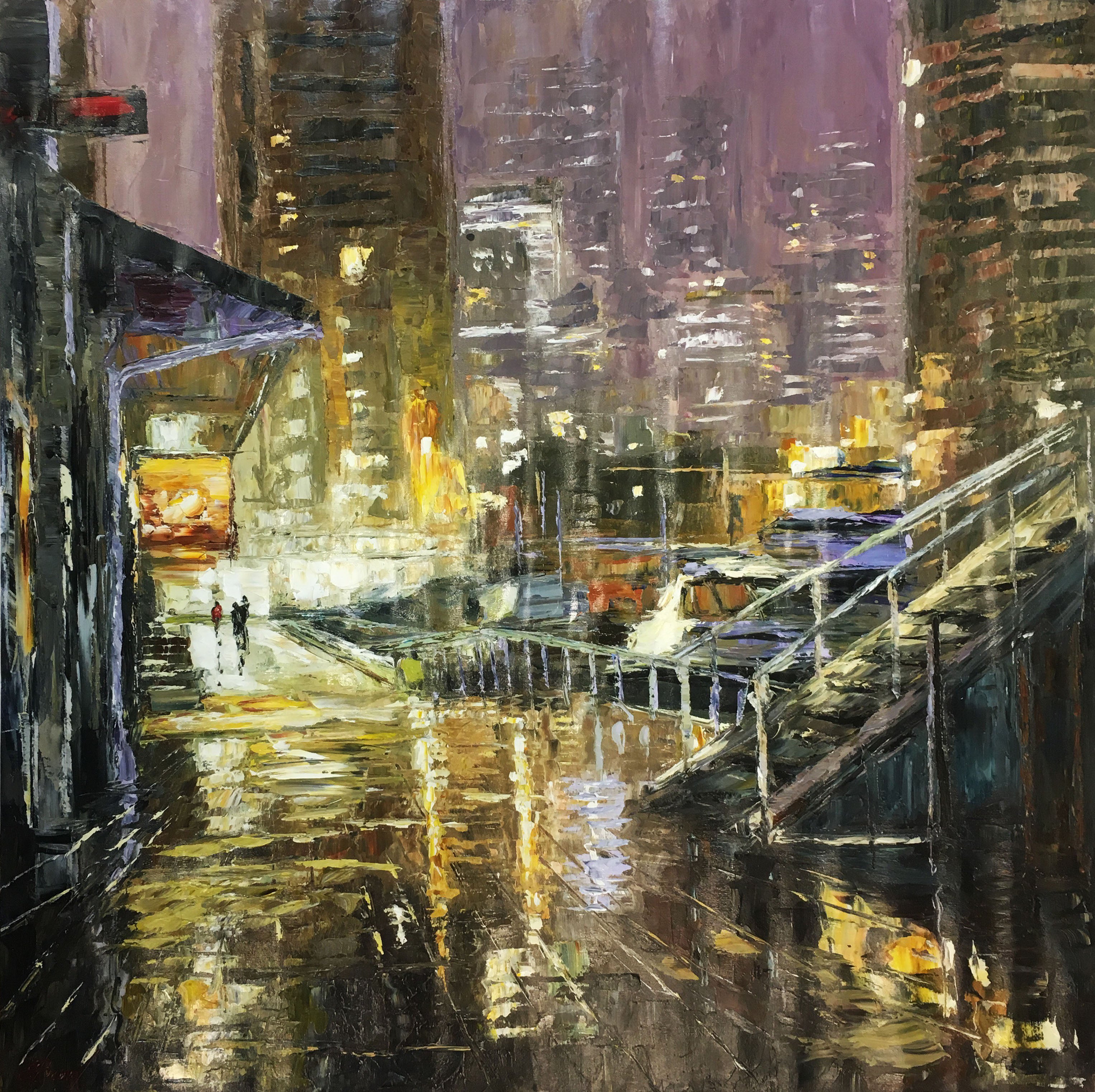 City Port By Elena Bond UNFRAMED Mixed Media | Baterby's Art Gallery ...