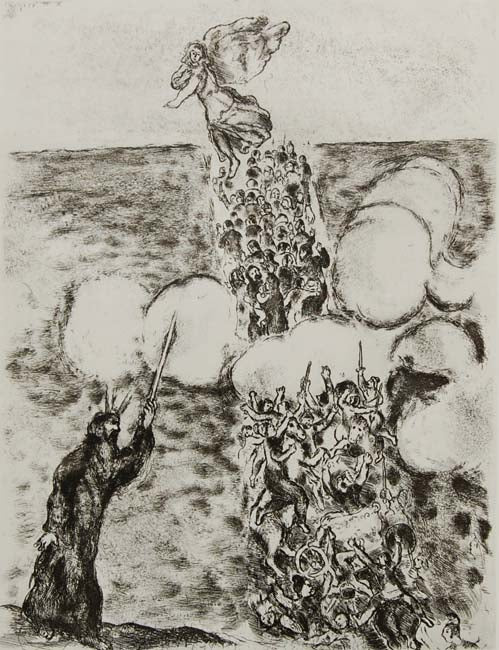 The Israelites Crossing the Red Sea by Marc Chagall | Baterbys Art ...