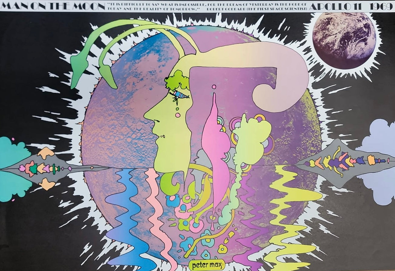 Moon Landing No.3 by Peter Max | Baterbys Art Gallery – Baterbys Art ...