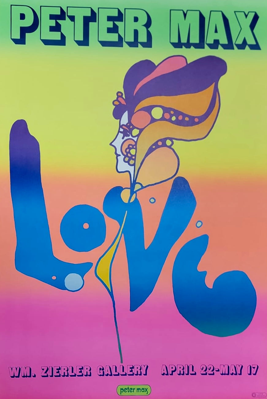 Love 'D' by Peter Max | Baterbys Art Gallery – Baterbys Art Framing ...