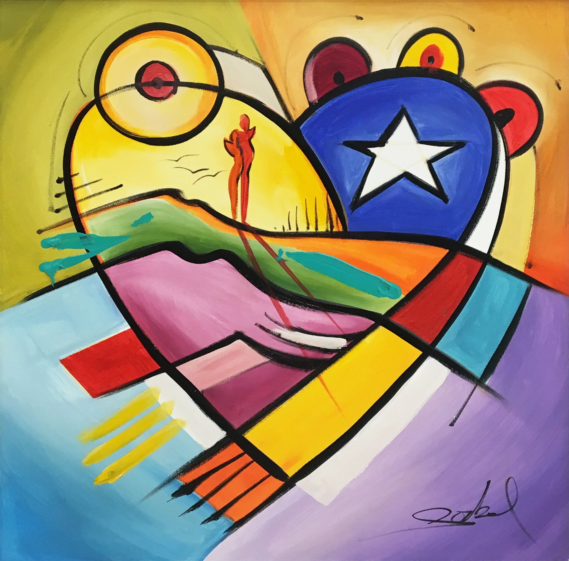 An American Story by Alfred "Alex" Gockel Original Acrylic on Canvas ...