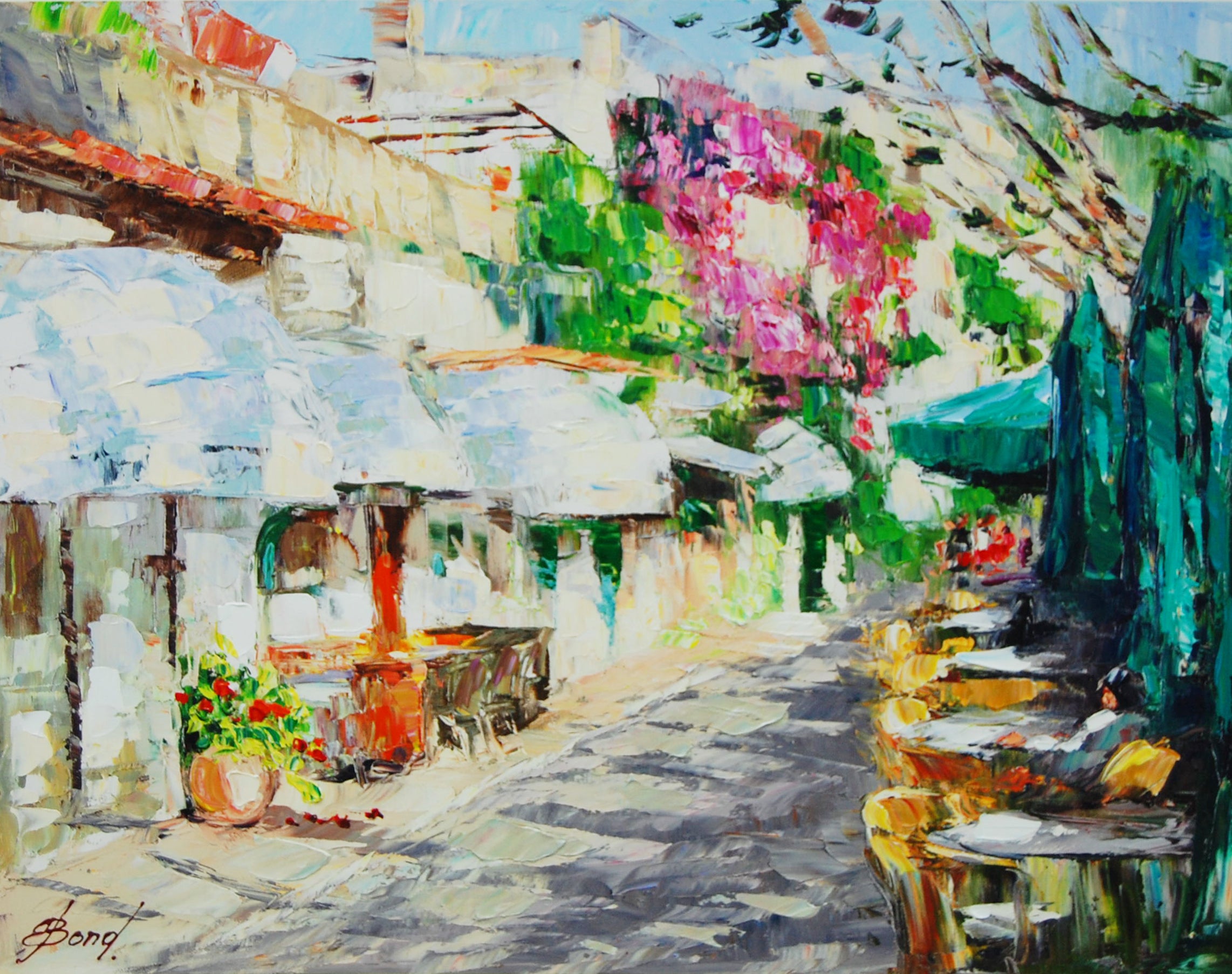 Shop Keepers by Elena Bond UNFRAMED Mixed Media | Baterby's Art Gallery ...